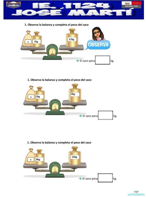 IGUALDADES. Ficha interactiva | TopWorksheets