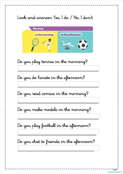 Look and answer. Interactive worksheet | TopWorksheets