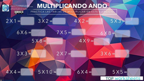 Practicar las tablas. Ficha interactiva | TopWorksheets