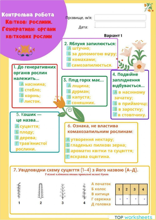 Interactive worksheets and online exercises in ukrainian | TopWorksheets