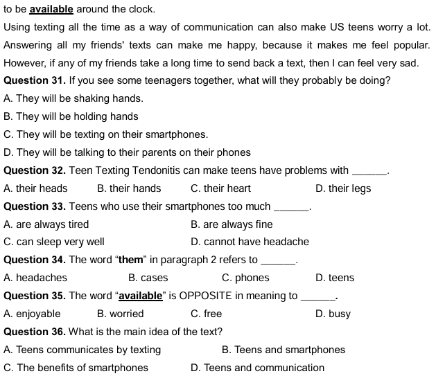 READING MULTIPLE CHOICE 24. Interactive worksheet | TopWorksheets