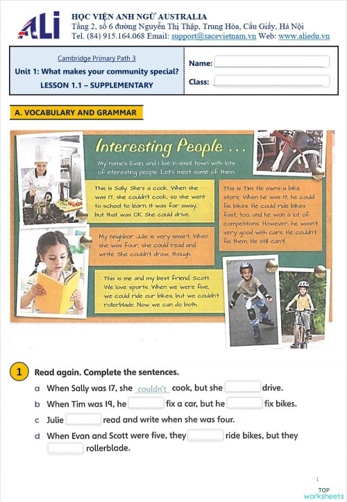 CP3_U1_L1_Supplementary. Interactive worksheet | TopWorksheets