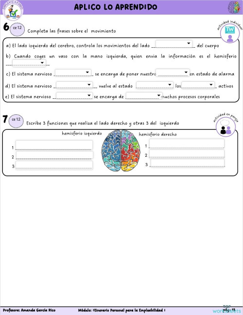 UD1 ACT 6- 7 FOPP. Ficha interactiva | TopWorksheets