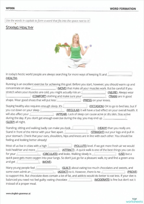 Word formation exercise. Interactive worksheet | TopWorksheets