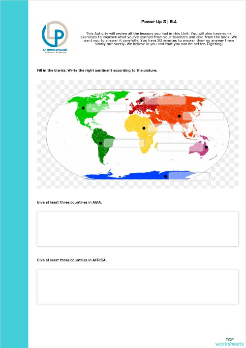 Power Up 2 | 9.4. Interactive worksheet | TopWorksheets