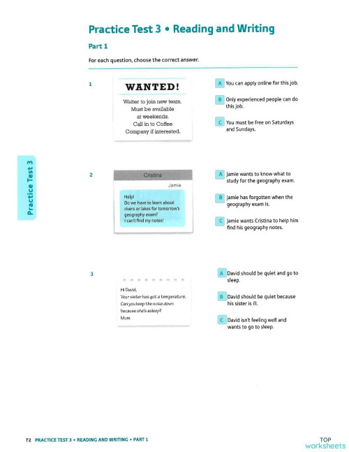 KEY - Exam Trainer - T3 - RW (Oxford Preparation and Practice ...