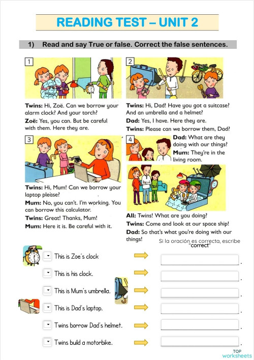Unit 2 - READING. Interactive worksheet | TopWorksheets