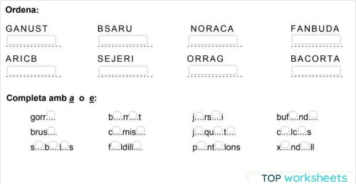 Roba.vocabulari. Fitxa interactiva | TopWorksheets