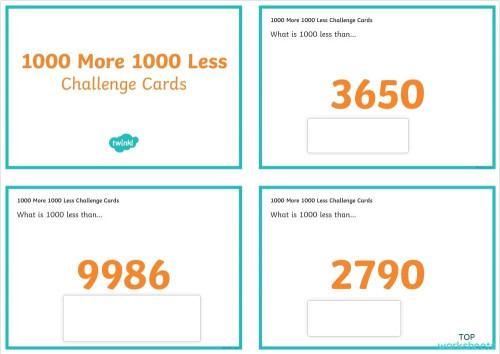 1000 more or less. Interactive worksheet | TopWorksheets