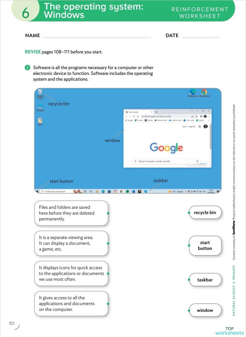 Review for the test U 6 Science. Interactive worksheet | TopWorksheets