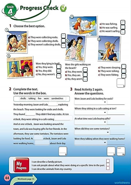 Progress Check NM 5 UNIT 4.. Interactive worksheet | TopWorksheets