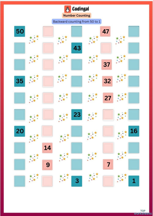 M_G01M02L06_WA02_ Forward_and_Backward_Counting_(1-50)_4. Interactive worksheet | TopWorksheets
