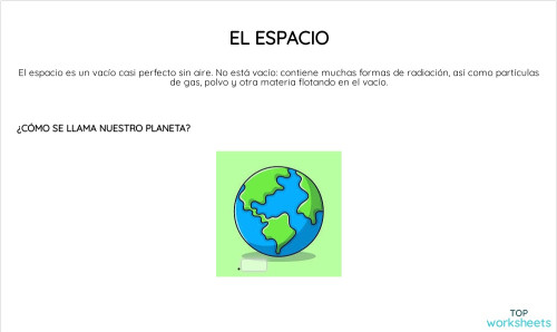 La Tierra: fichas interactivas y ejercicios online | TopWorksheets