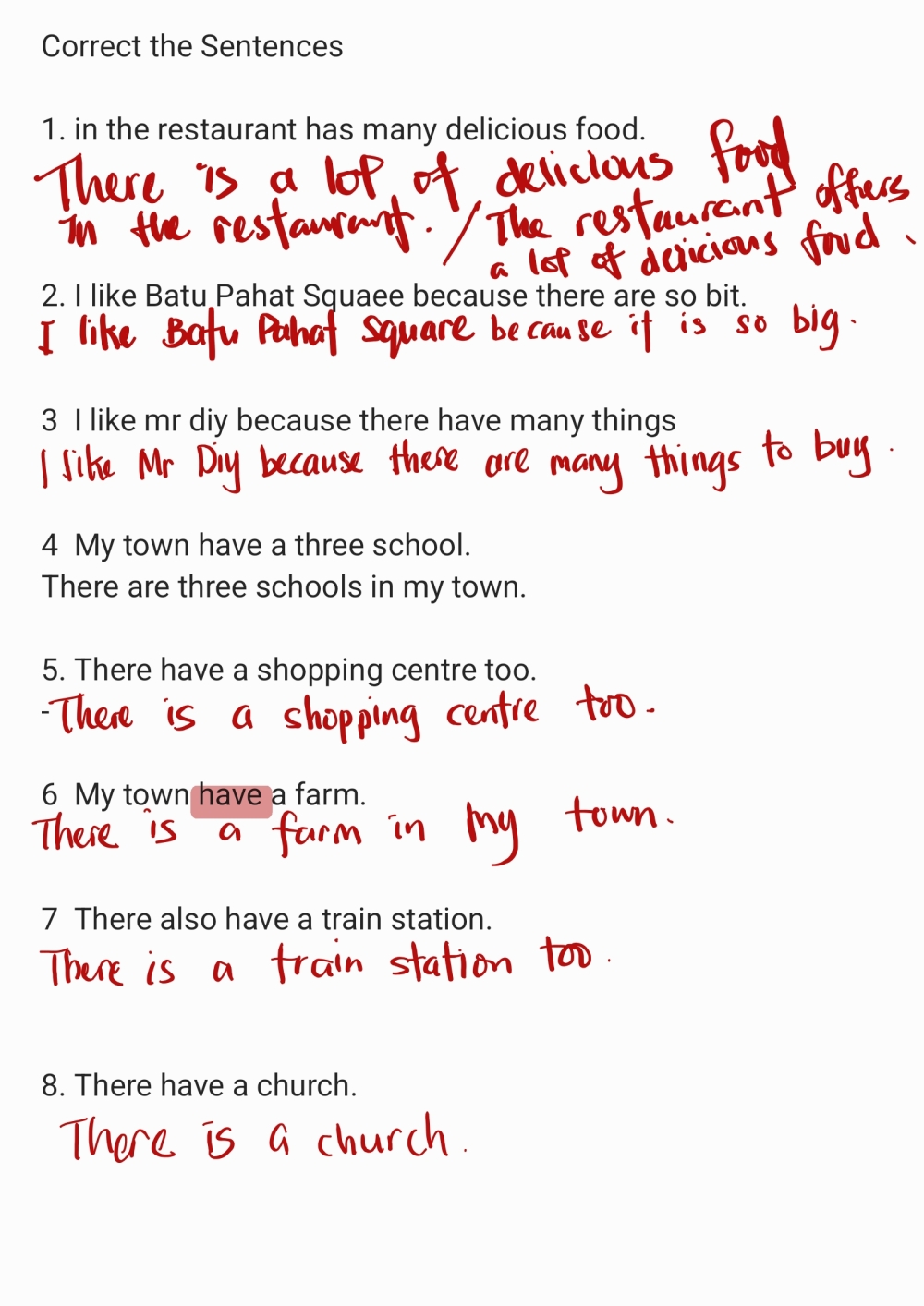 Level 5- Unit Review - Sentence Errors Correction & Complete the ...