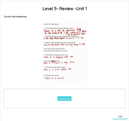 Level 5- Unit Review - Sentence Errors Correction & Complete the ...