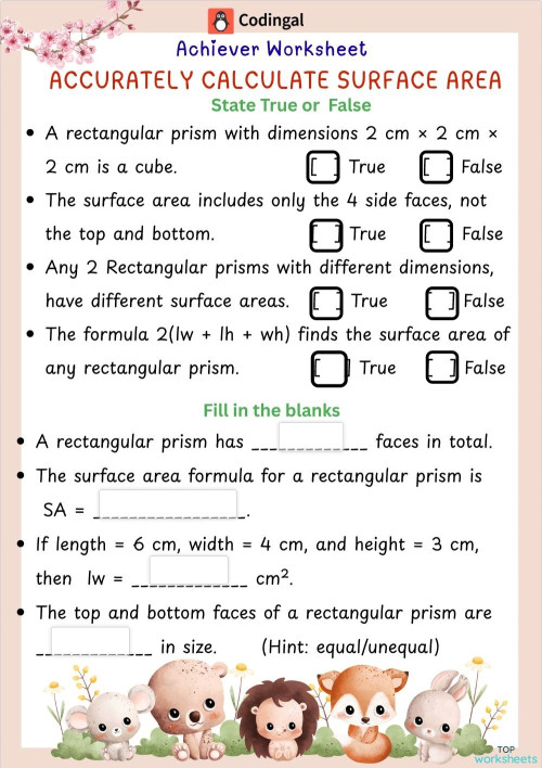 M_G05M17L48_WE03_Applying Surface Area Formula. Interactive worksheet ...