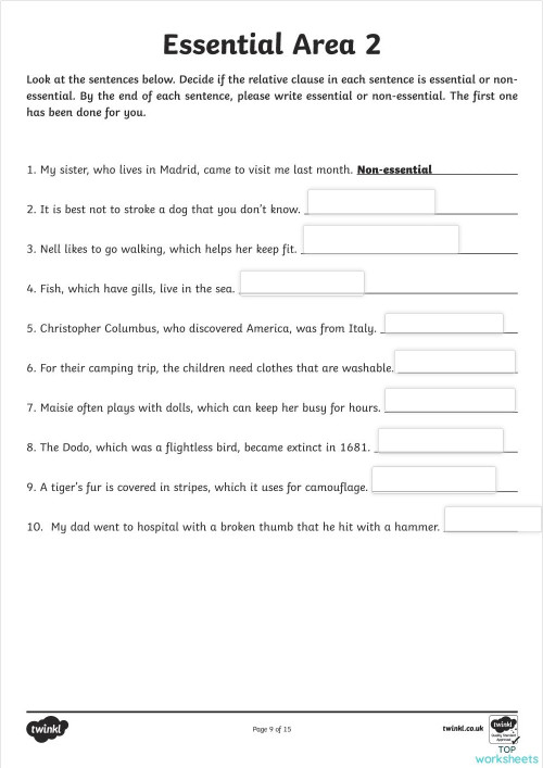 Relative Pronouns 1. Interactive worksheet | TopWorksheets