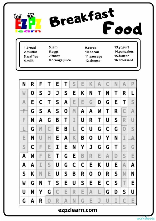 FOOD VOCABULARY. Interactive worksheet | TopWorksheets