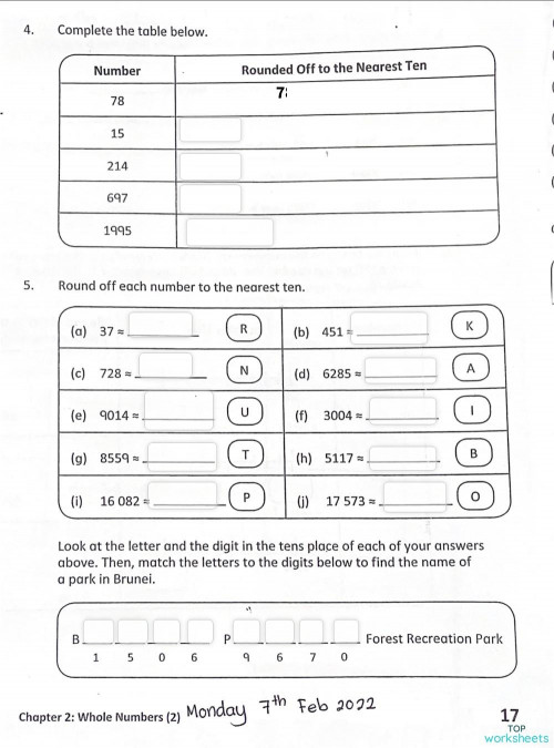 Natural numbers: interactive worksheets and online exercises ...