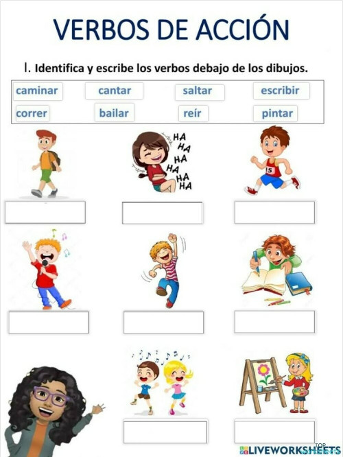 Verbo actividad Nº1. Ficha interactiva | TopWorksheets
