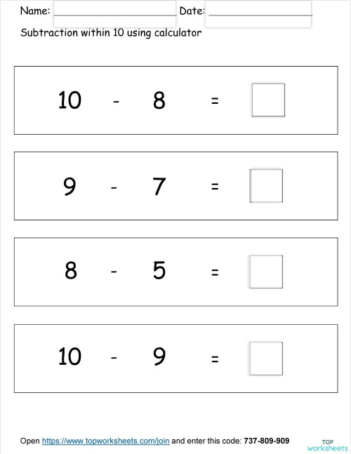 Math: interactive worksheets and online exercises | TopWorksheets
