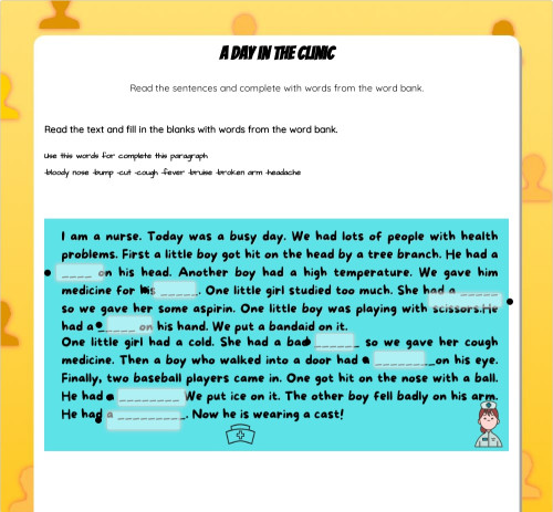 Level D: I see tall trees. Interactive worksheet | TopWorksheets