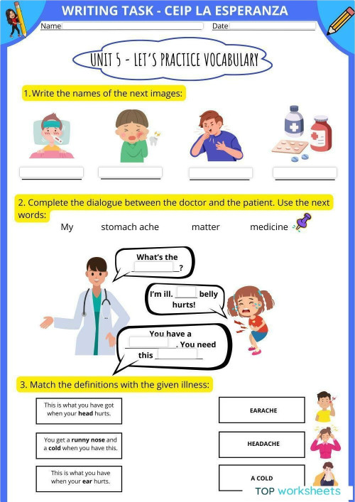 UNIT 5. VOCABULARY. Ficha interactiva | TopWorksheets