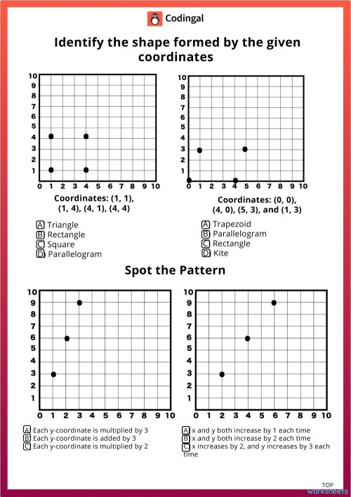 M_G04M18L58_WC02_Identify the shapes and patterns_01. Interactive worksheet | TopWorksheets