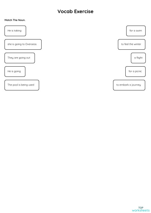 Vocab Exercise. Interactive worksheet | TopWorksheets