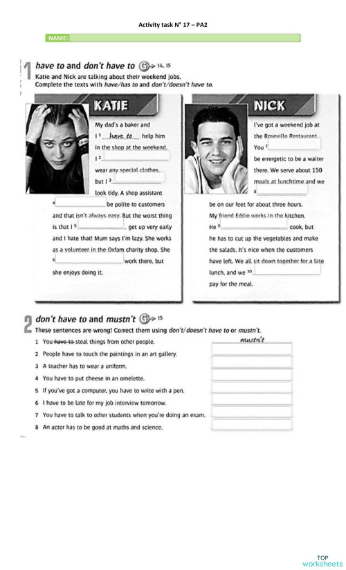 PA2-TASK 17. Interactive worksheet | TopWorksheets