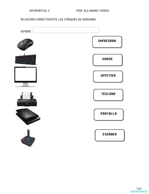 Informática IV ejercicio 1. Ficha interactiva | TopWorksheets