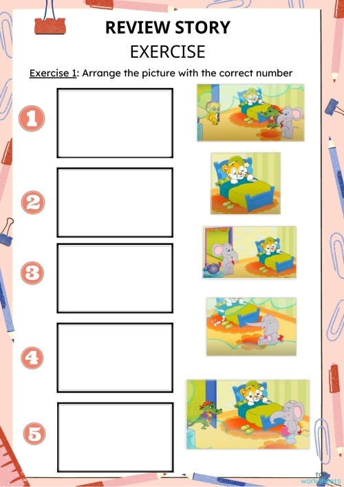 REVIEW THE STORY. Interactive worksheet | TopWorksheets