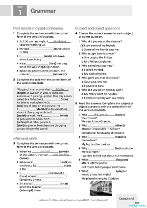B1 - UNIT 1 - AMAZING PEOPLE - GRAMMAR. Interactive worksheet ...