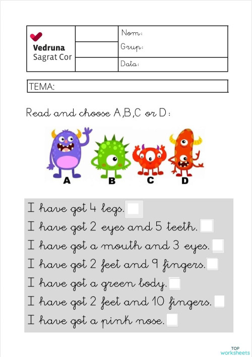 Prova science1.1. Interactive worksheet | TopWorksheets