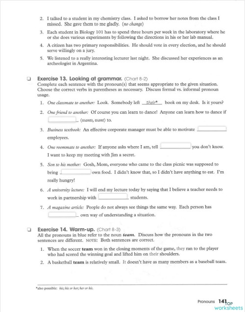 Understanding and Using English Grammar Part 4. Interactive worksheet ...