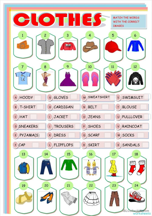 ClothesMatthayom1. Interactive worksheet | TopWorksheets