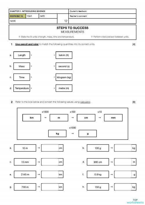 EXERCISE 1G. Interactive worksheet | TopWorksheets