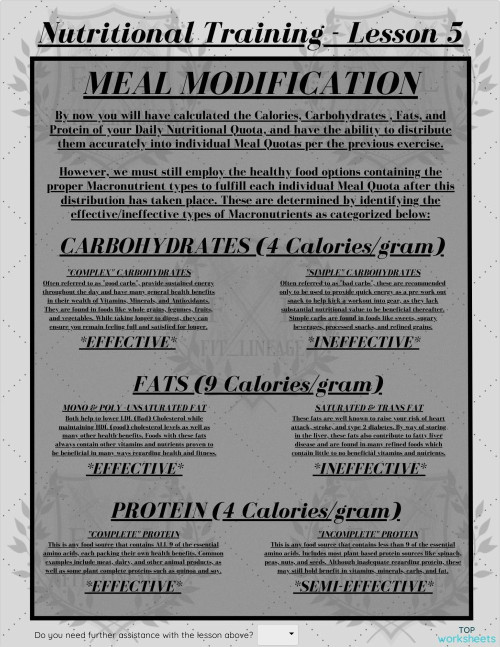 Lesson 1: Metabolism. Interactive worksheet | TopWorksheets