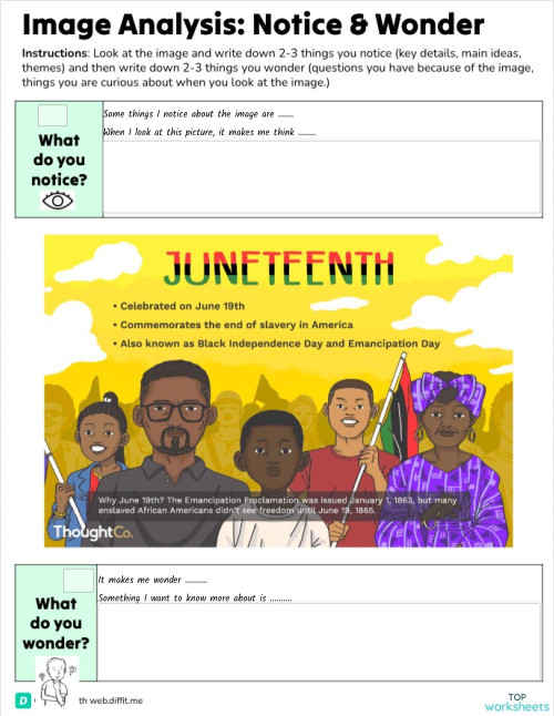 Juneteenth Activity. Interactive worksheet | TopWorksheets