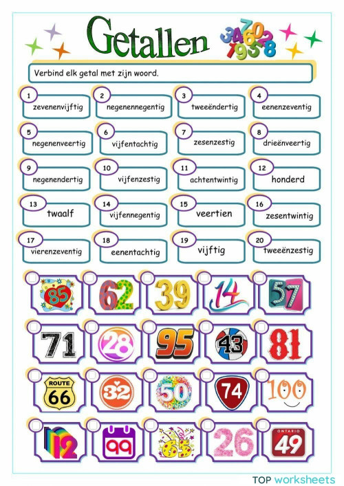 Interactive worksheets and online exercises in dutch | TopWorksheets