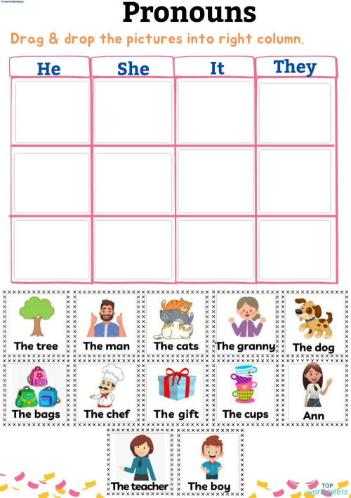 Subject Pronouns 1. Interactive worksheet | TopWorksheets