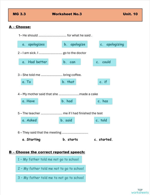 English Grade 2 Final Exam Term 2. Interactive worksheet | TopWorksheets