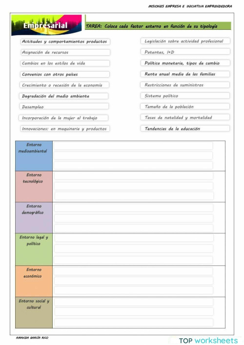 Enterno. Ficha interactiva | TopWorksheets