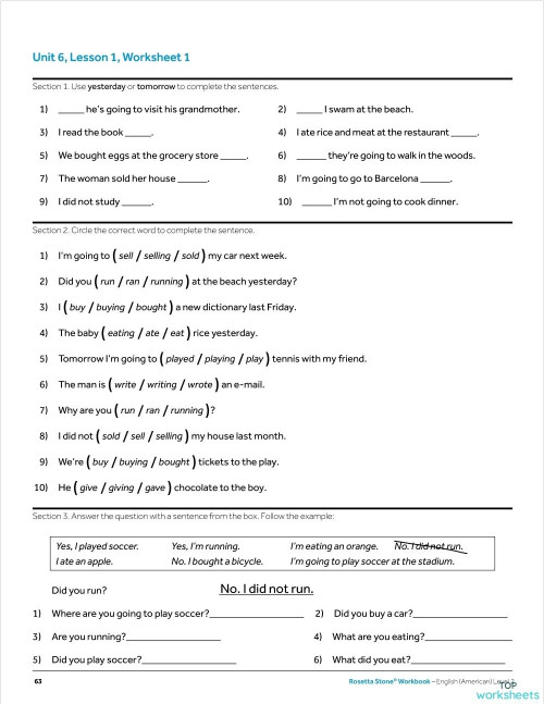 Rosetta Stone: interactive worksheets and online exercises | TopWorksheets