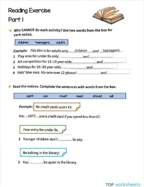 Reading Exercise A2 T1 part1 2020. Interactive worksheet | TopWorksheets