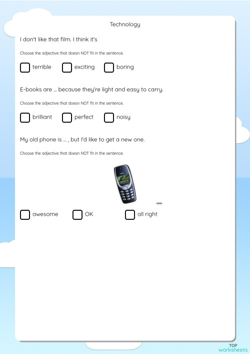 Technology. Interactive worksheet | TopWorksheets