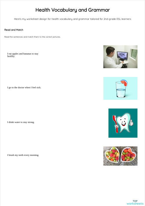 Health Vocabulary and Grammar. Interactive worksheet | TopWorksheets