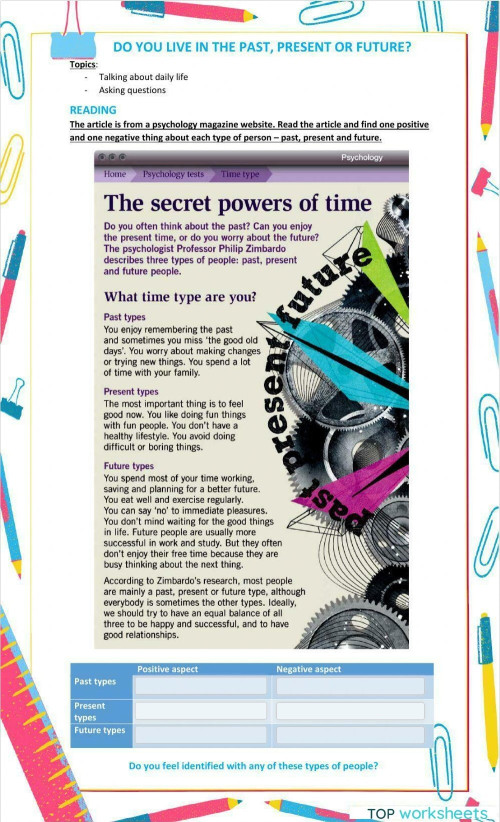 Time sequencers and connectors. Interactive worksheet | TopWorksheets