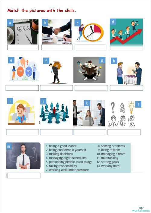 Work skills. Interactive worksheet | TopWorksheets