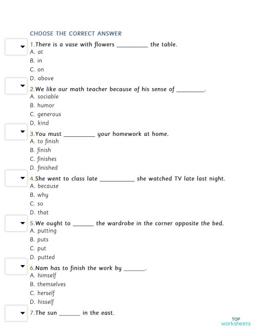 ESL 45 - practice. Interactive worksheet | TopWorksheets